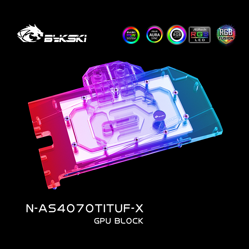 Bykski N-AS4070TITUF-X GPU BLOCK ASUS GeForce RTX 4070 Ti